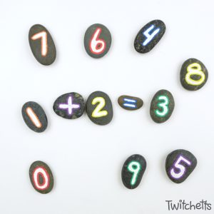 How to make simple number rocks for educational fun! - Twitchetts